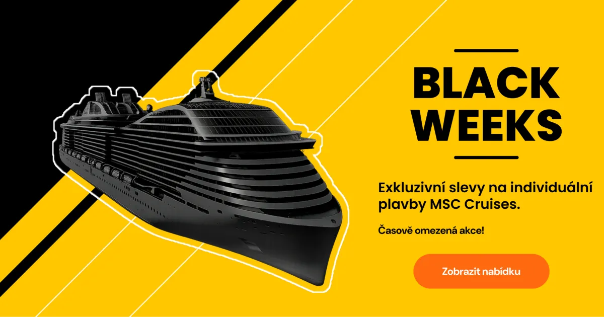 MSC BLACK WEEKS - časově omezená akce na individuální plavby - Riviera Tour